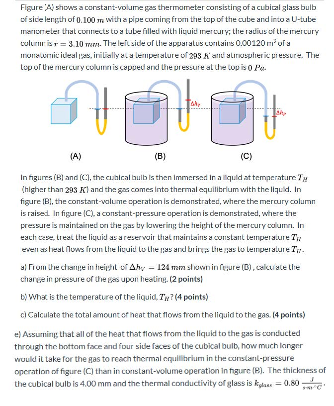 Figure (A) shows a constant-volume gas thermometer | Chegg.com