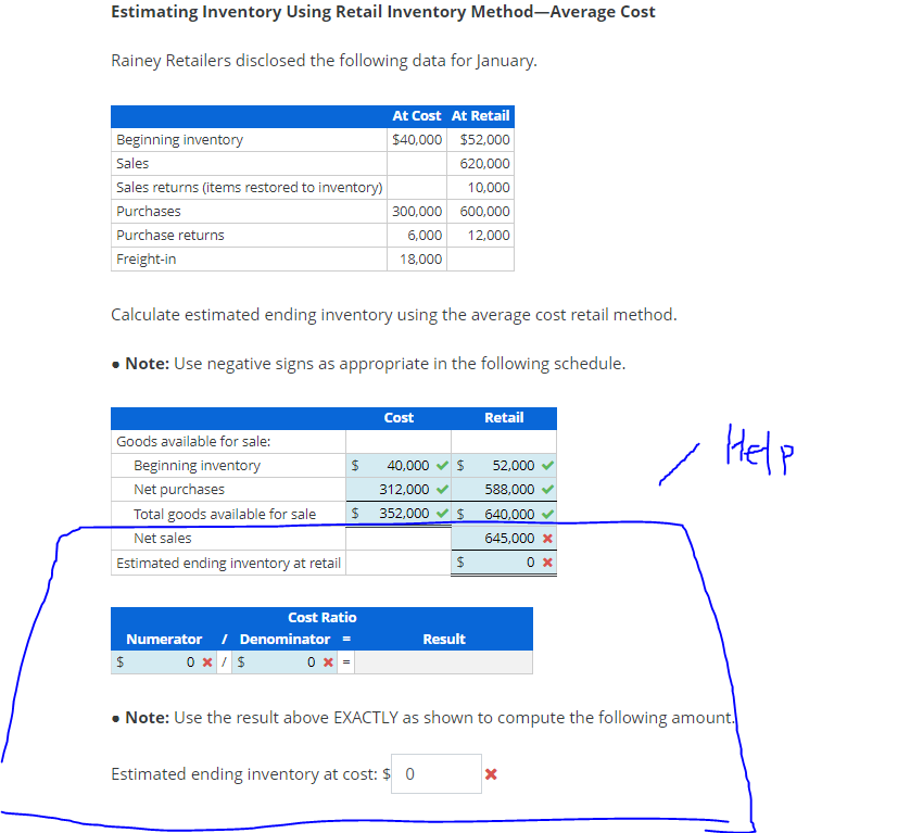 Solved Estimating Inventory Using Retail Inventory | Chegg.com