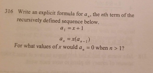 Solved 316 Write an explicit formula for an, the nth term of | Chegg.com