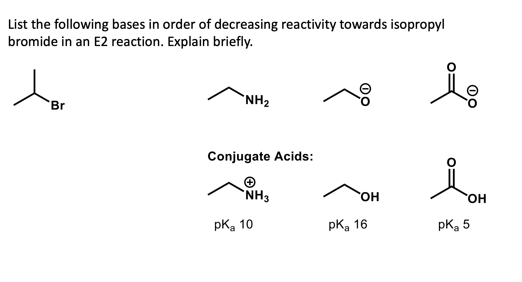 Solved List the following bases in order of decreasing | Chegg.com