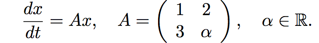 Solved Consider the linear system of equations dx dt Ax, | Chegg.com