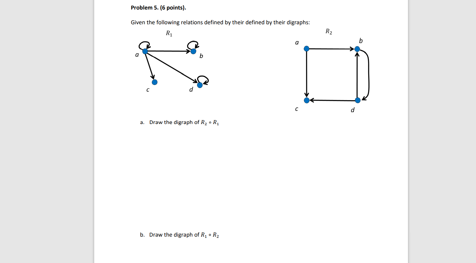 Solved Problem 5. (6 points). Given the following relations | Chegg.com