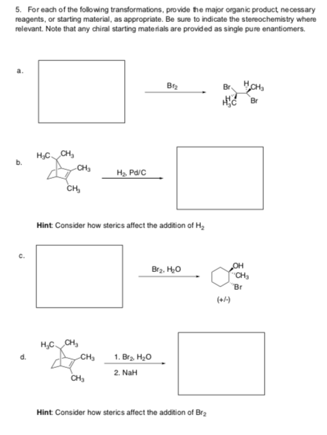 Solved 5. For each of the following transformations, provide | Chegg.com