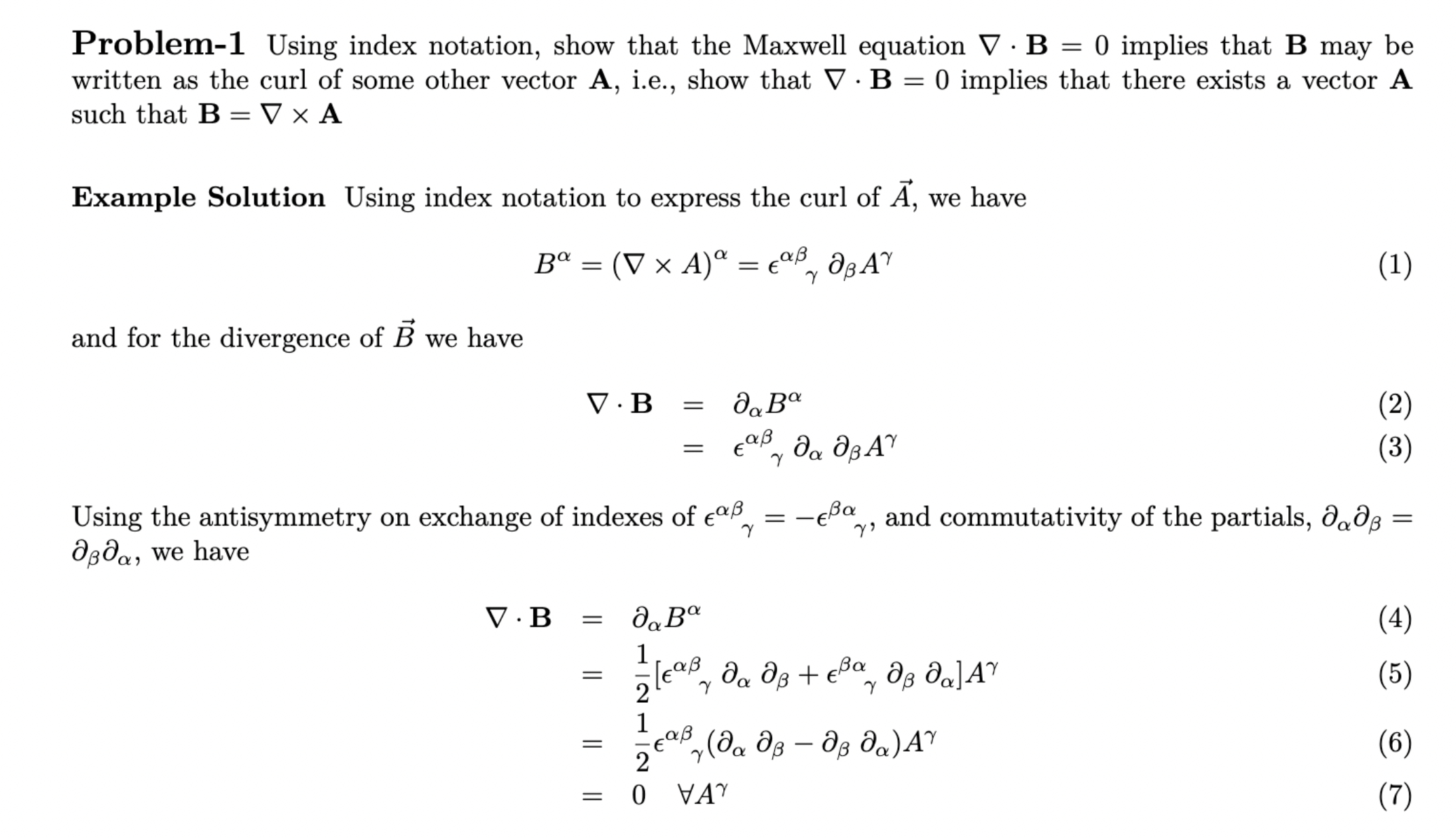 Problem-1 Using index notation, show that the Maxwell | Chegg.com