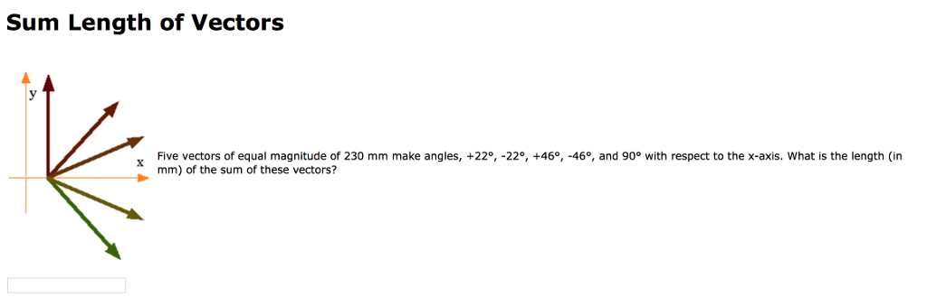Solved Sum Length of Vectors Five vectors of equal magnitude | Chegg.com