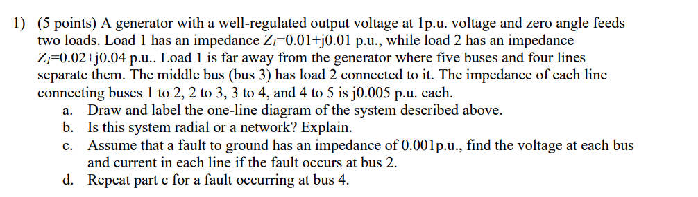 Solved (5 points) A generator with a well-regulated output | Chegg.com