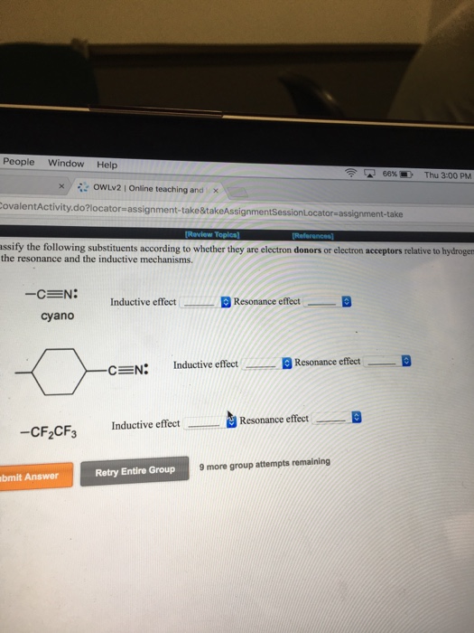 Solved Classify the following substituents according to | Chegg.com