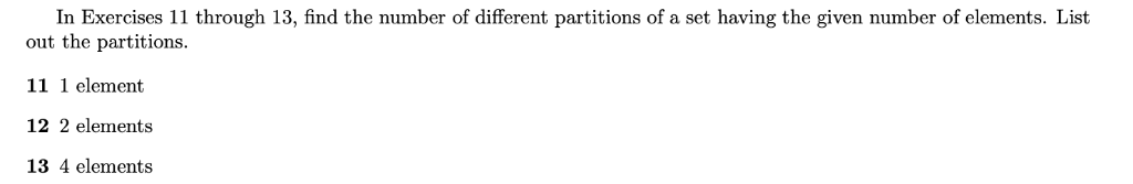 Solved In Exercises 11 through 13, find the number of | Chegg.com
