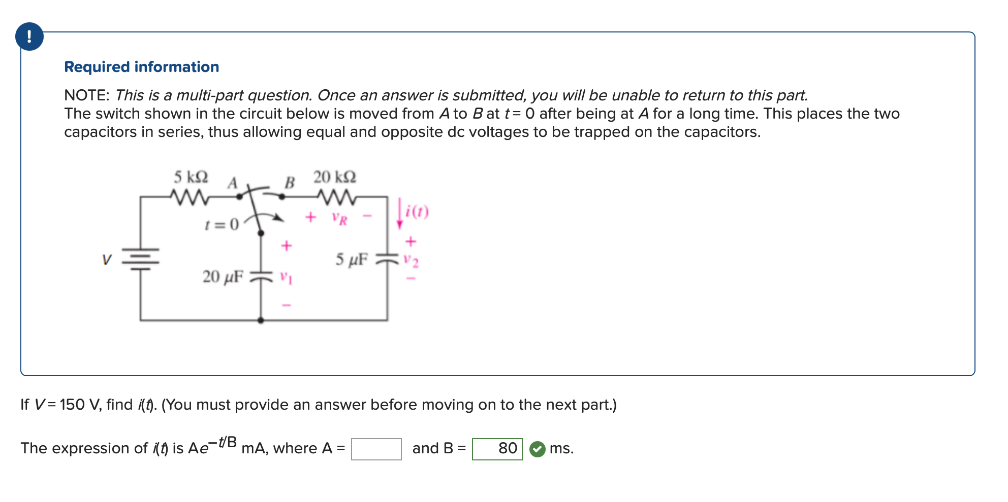 Solved Required information NOTE: This is a multi-part | Chegg.com