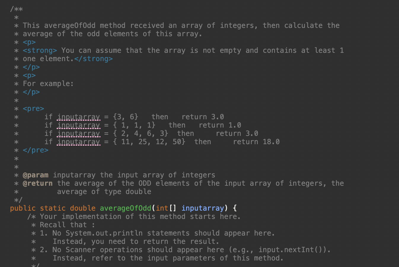 Solved @lest public void test_00_average0f0dd() { } final | Chegg.com