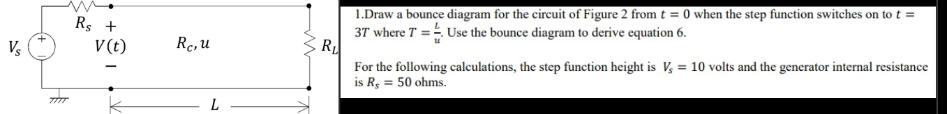 Solved 1.Draw a bounce diagram for the circuit of Figure 2 | Chegg.com