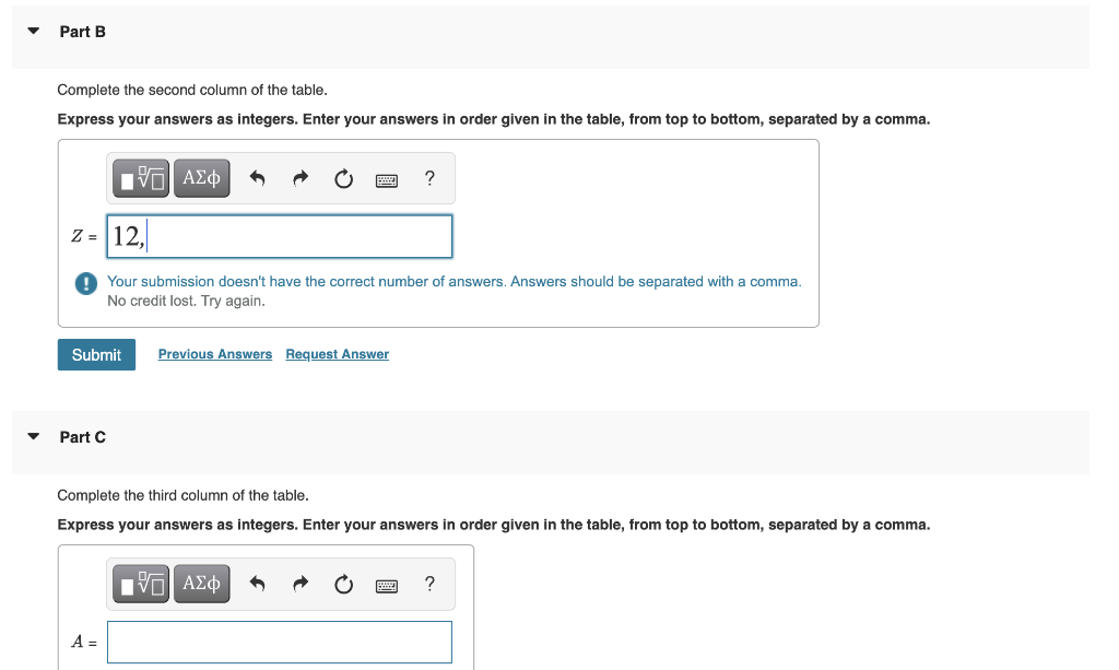 Solved Complete the following table Complete the second | Chegg.com