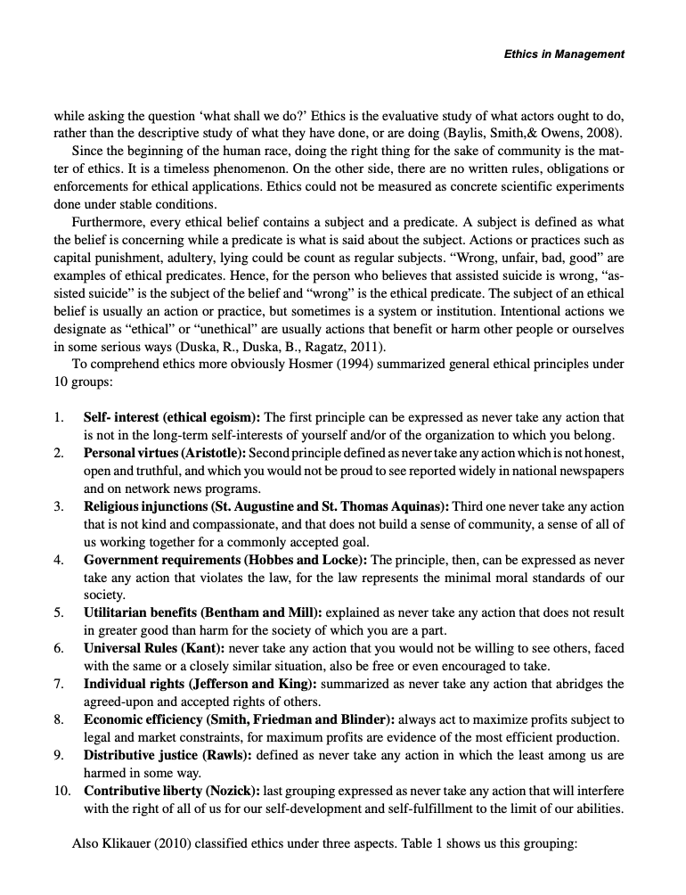 Solved Chapter 16 Ethics in Management: Ethical Leadership | Chegg.com