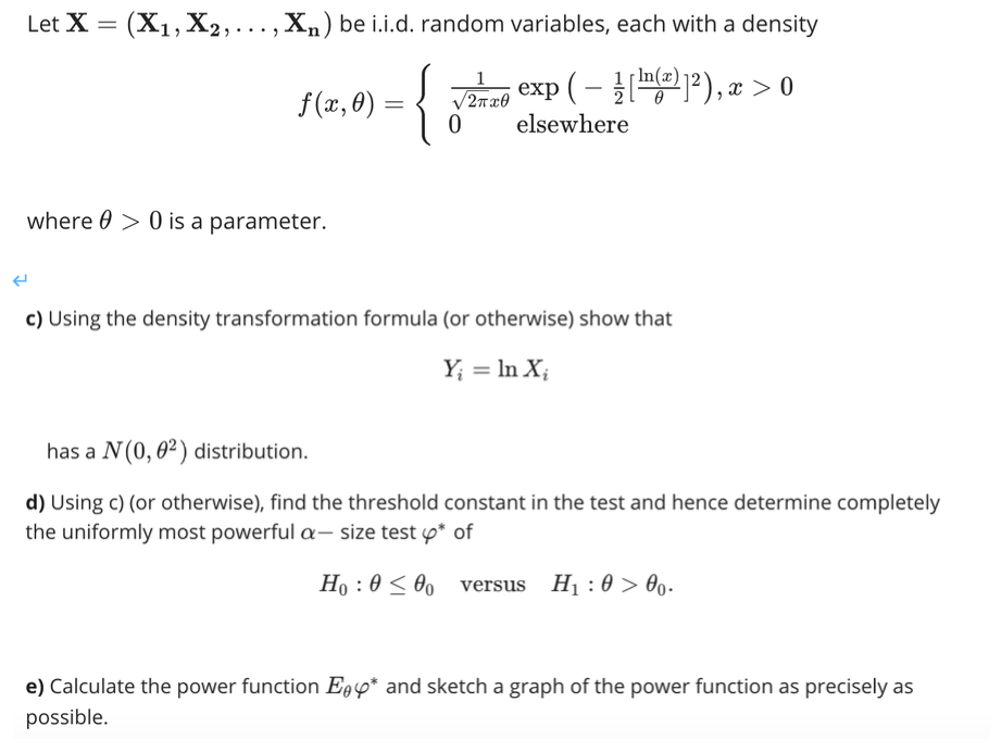 Solved Let X = (X1, X2, ..., Xn) be i.i.d. random variables, | Chegg.com