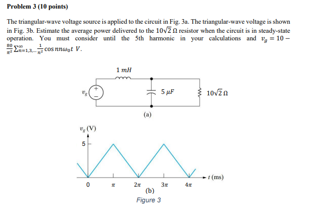 Solved The triangular-wave voltage source is applied to the | Chegg.com