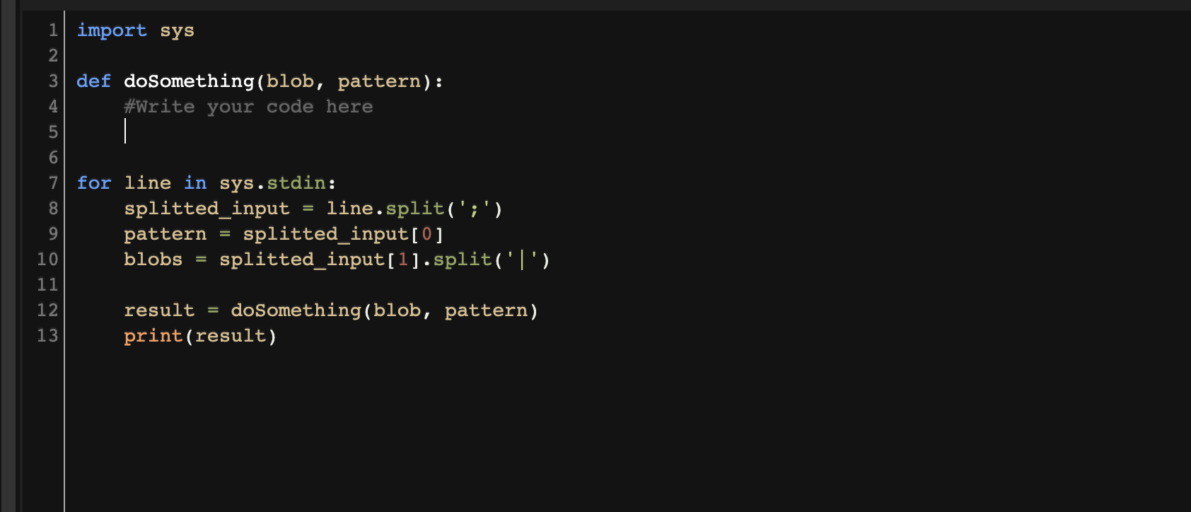 Solved Given a pattern as the first argument and a string of | Chegg.com