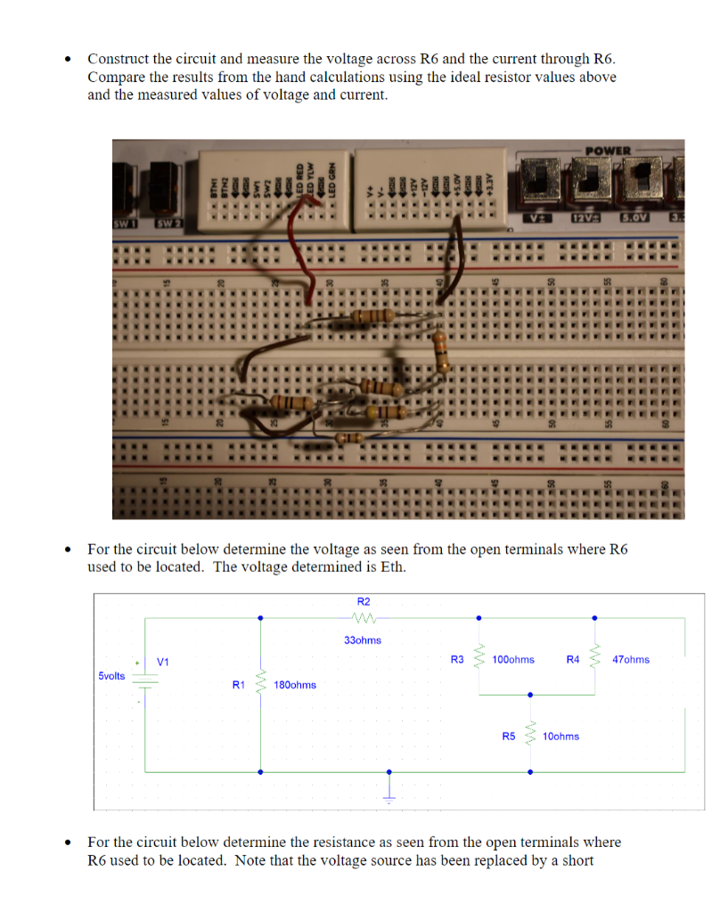 [Solved]: Lab#4 Thevenin's Theorem and Signal Producti