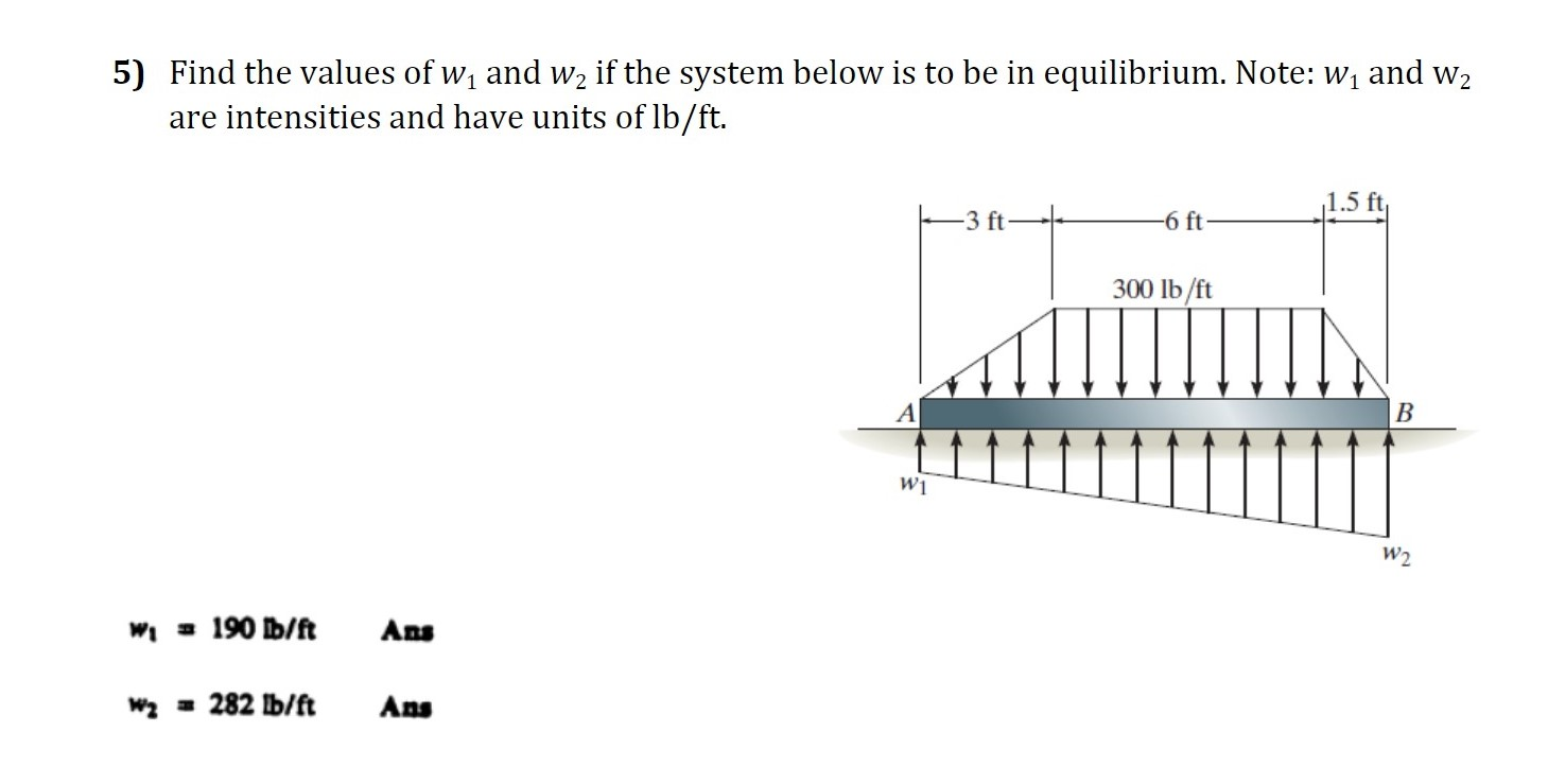 Solved 5) Find the values of wi and W2 if the system below | Chegg.com