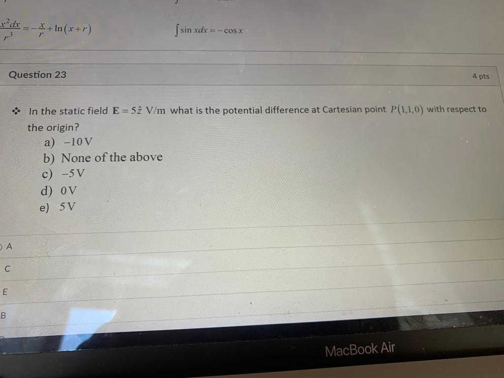 Solved ∫r3x2dx=−rx+ln(x+r) Question 22 4 pts * A point | Chegg.com