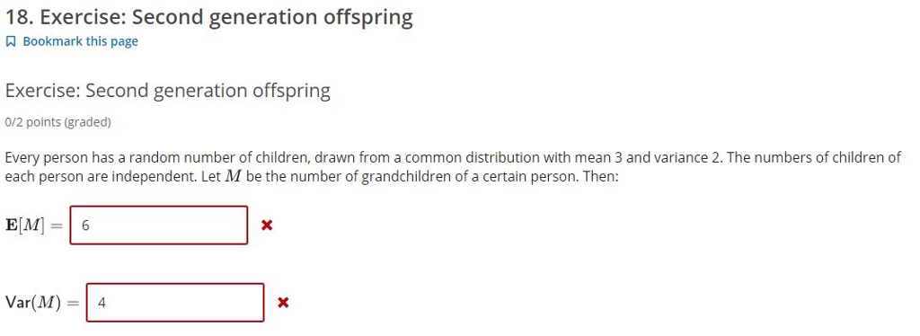 Solved 18. Exercise: Second generation offspring Bookmark | Chegg.com