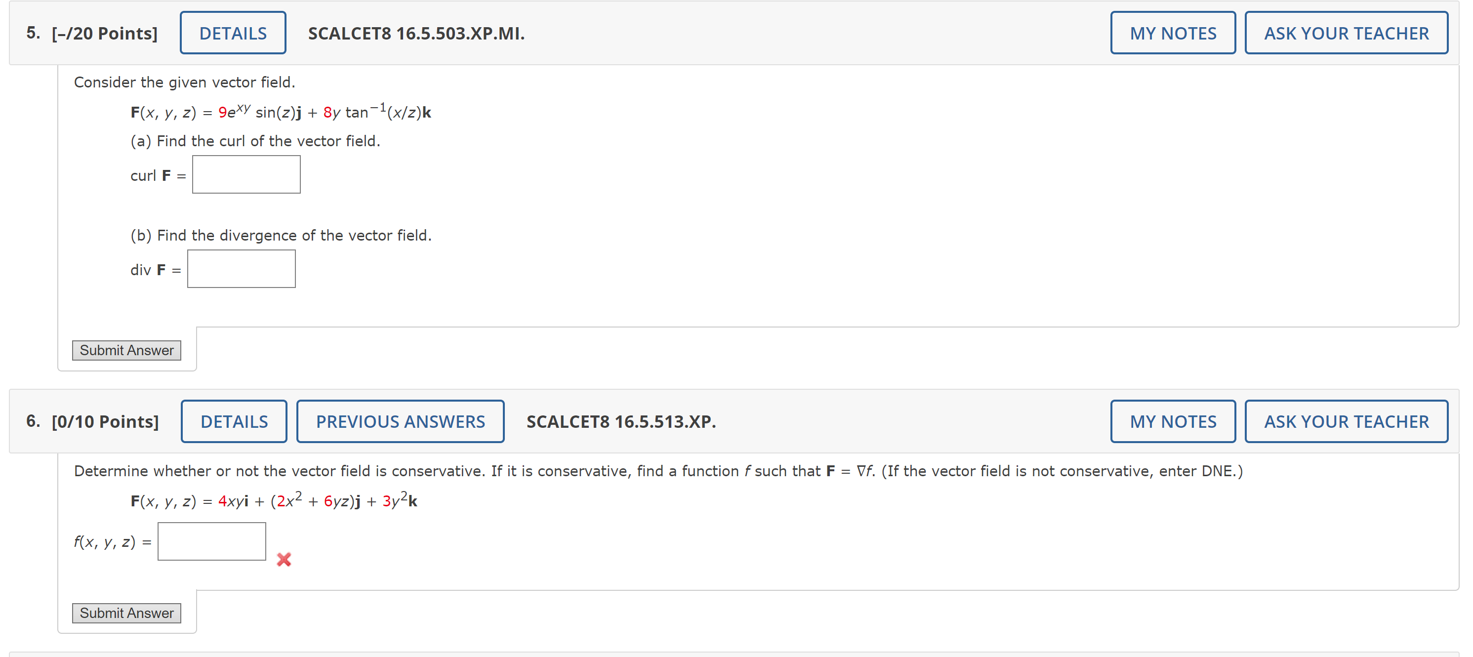 Solved Consider the given vector field. | Chegg.com