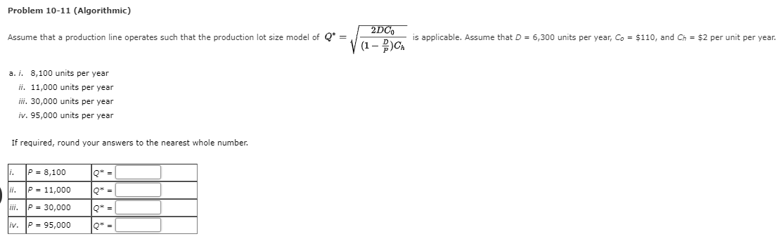 Solved Problem 10-11 (Algorithmic) 12DCO Assume that a | Chegg.com
