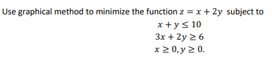 Solved Use graphical method to maximize the function z=4x+3y | Chegg.com