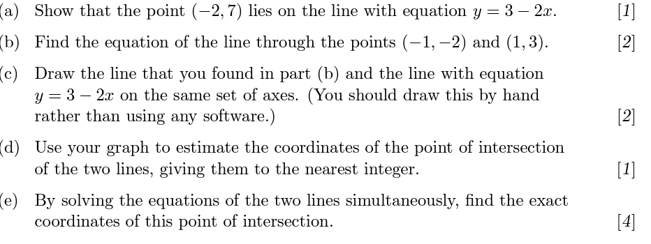 Solved (a) ﻿Show that the point (-2,7) ﻿lies on the line | Chegg.com