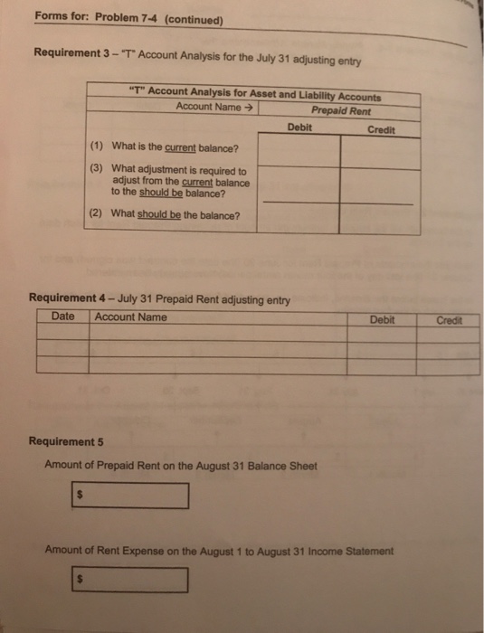 Solved U SULID FOOTING Chapter 7 - Adjusting Entri Problem | Chegg.com