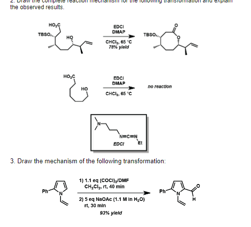 #2-Draw the complete reaction mechanism for the | Chegg.com