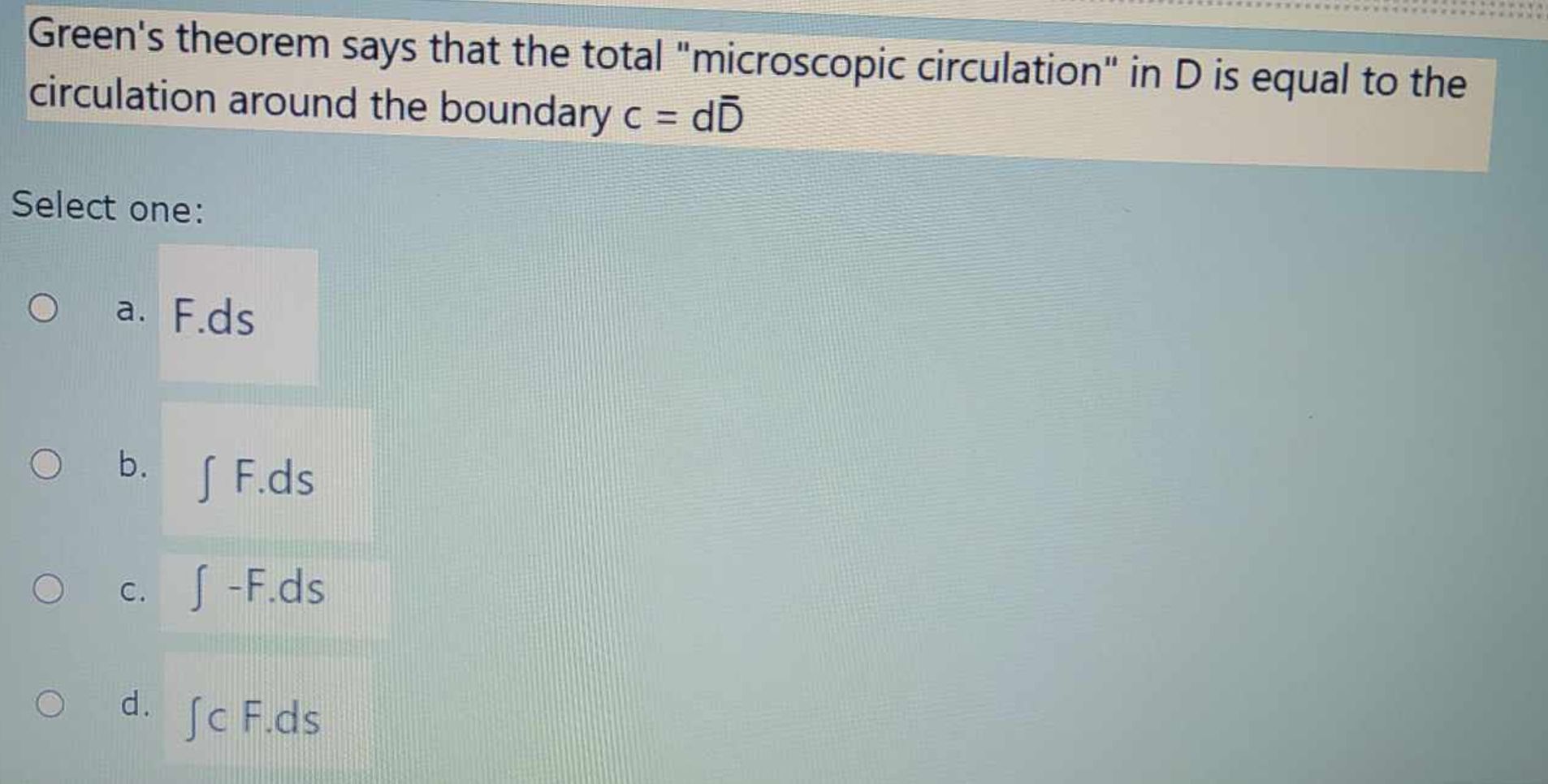 Solved Green's theorem says that the total "microscopic | Chegg.com
