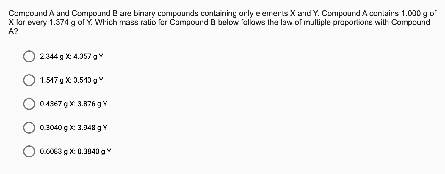 Solved Compound A and Compound B are binary compounds | Chegg.com