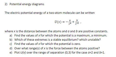 Solved Potential energy problem Physics Gravitation and | Chegg.com