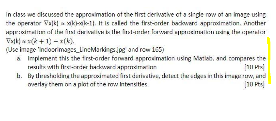 In class we discussed the approximation of the first | Chegg.com