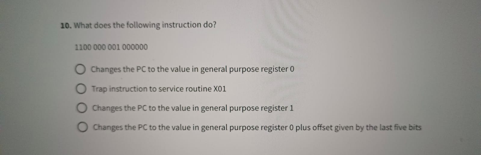 Solved What does the following instruction | Chegg.com