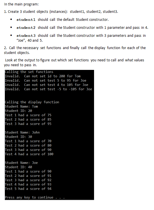 Solved Intro to Classes & Objects In this lab, you will | Chegg.com
