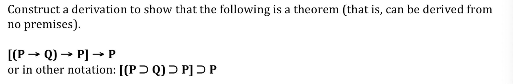Solved Construct a derivation to show that the following is | Chegg.com
