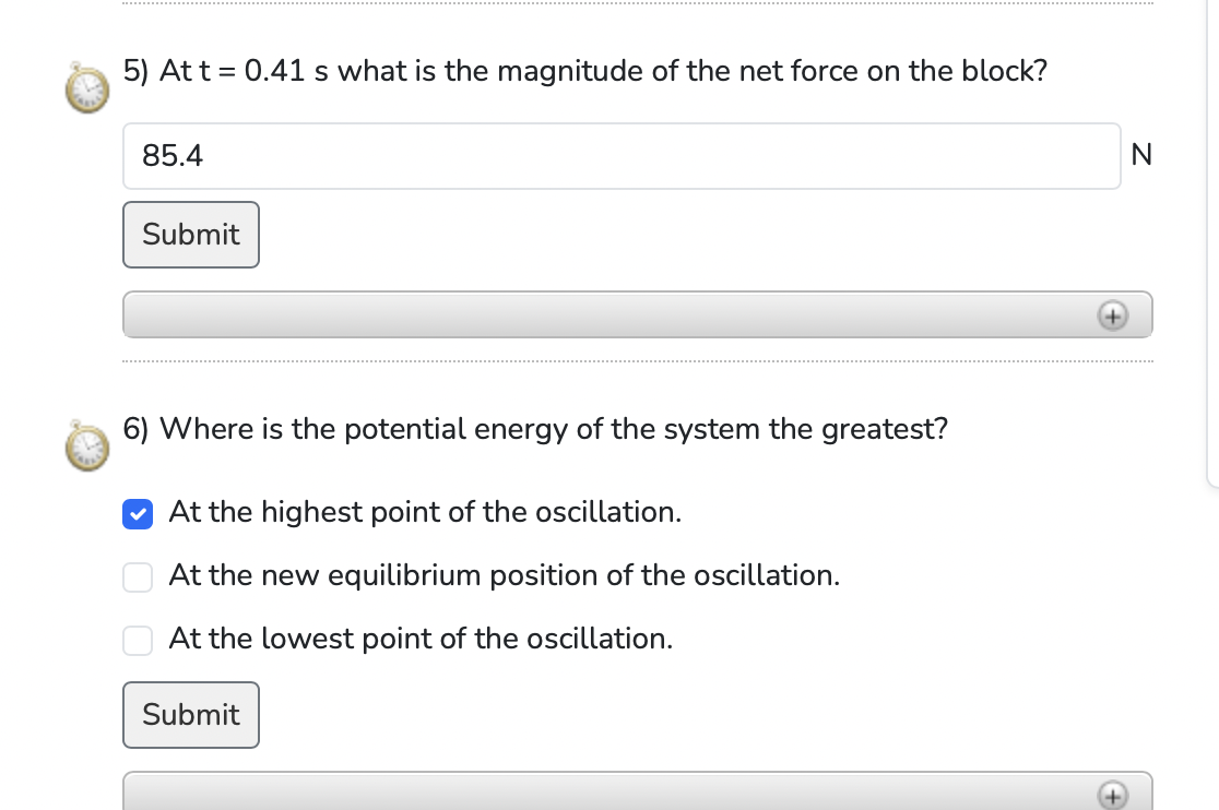 Solved A block with mass m=7.1 kg is attached to two springs | Chegg.com