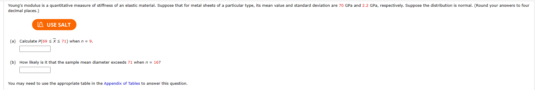 Solved decimal places.)(a) ﻿Calculate P(69≤x‾≤71) ﻿when | Chegg.com