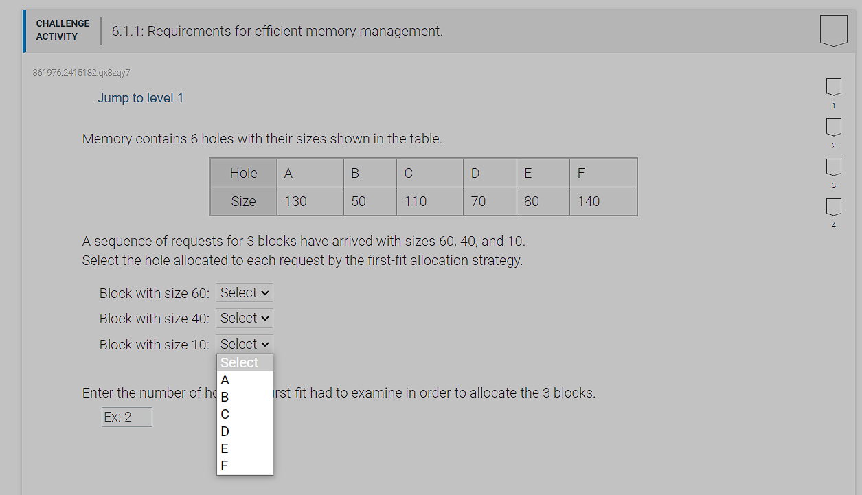Solved CHALLENGE ACTIVITY 6.1.1: Requirements for efficient | Chegg.com