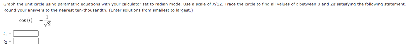 Solved Graph the unit circle using parametric equations with | Chegg.com