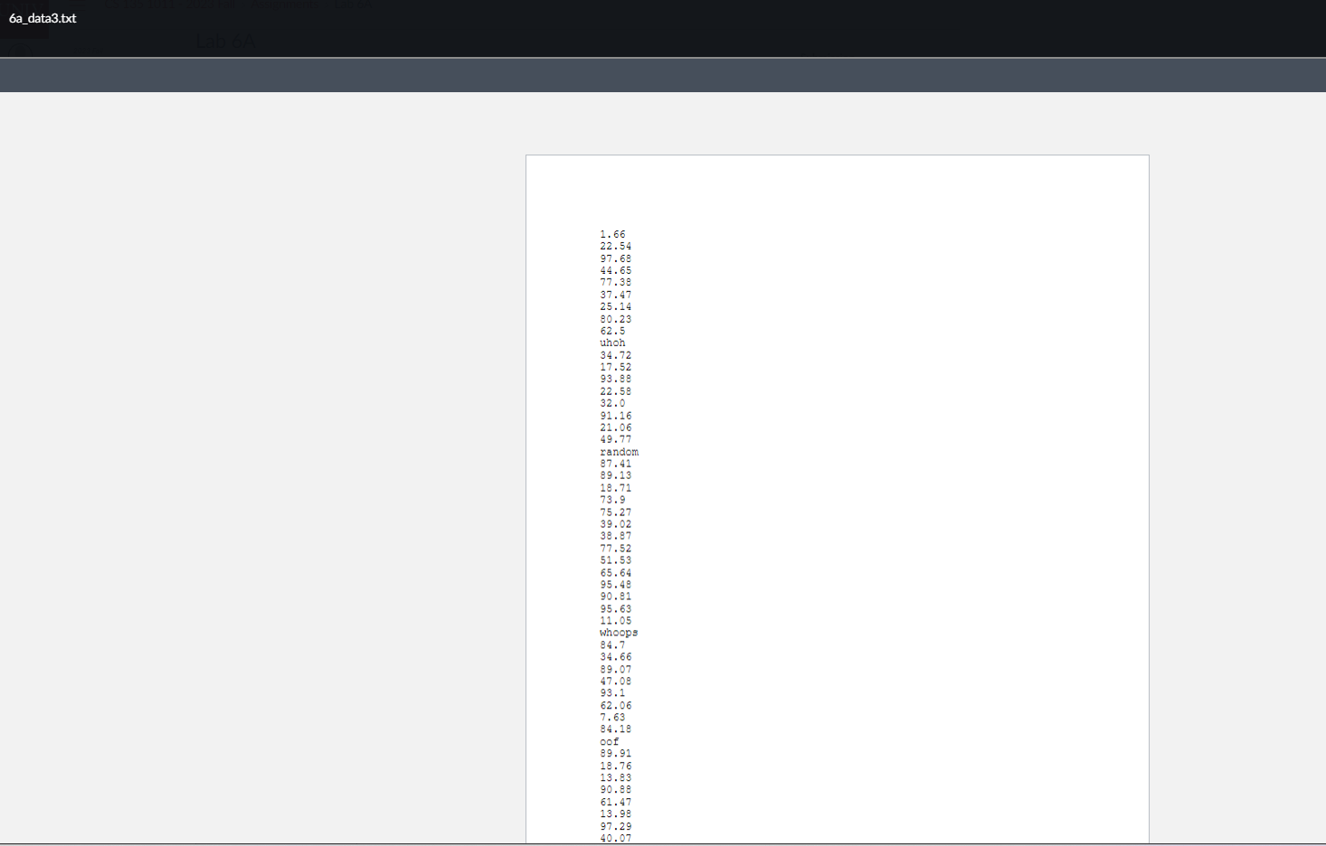 Solved 6a_data1.txt 3 err 456789106a_data2.txt 8.57 73.51 | Chegg.com
