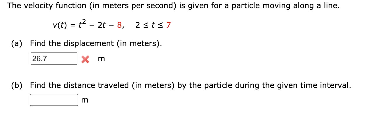 Solved The velocity function (in meters per second) is given | Chegg.com