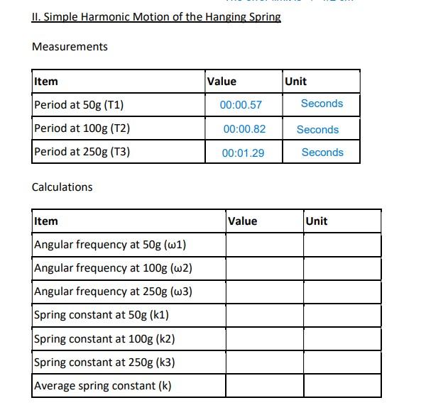 Solved 9. Use equation (3) to find the angular frequency (ω) | Chegg.com