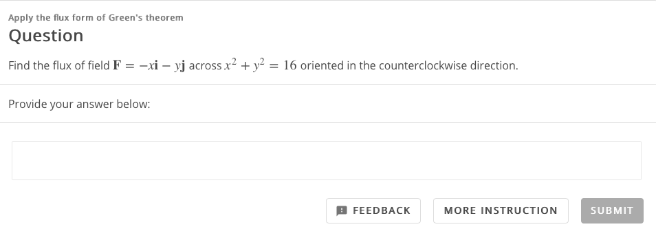 Solved Apply the flux form of Green's theorem Question Find | Chegg.com