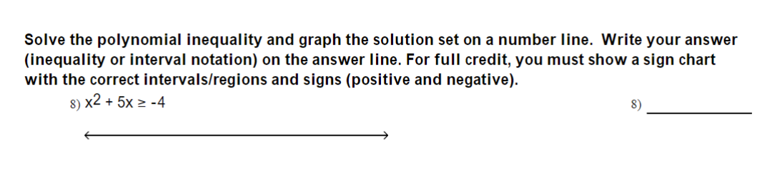 Solved Solve the polynomial inequality and graph the | Chegg.com