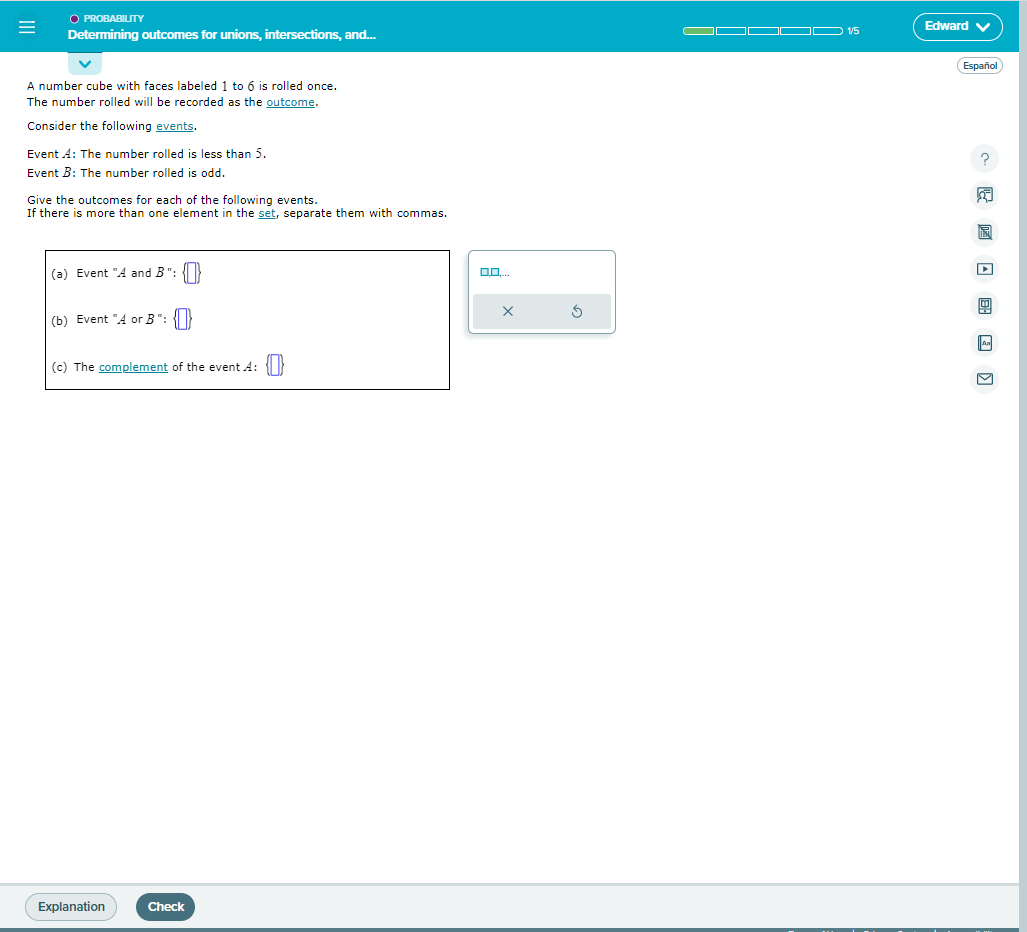 Solved A number cube with faces labeled 1 to 6 is rolled | Chegg.com