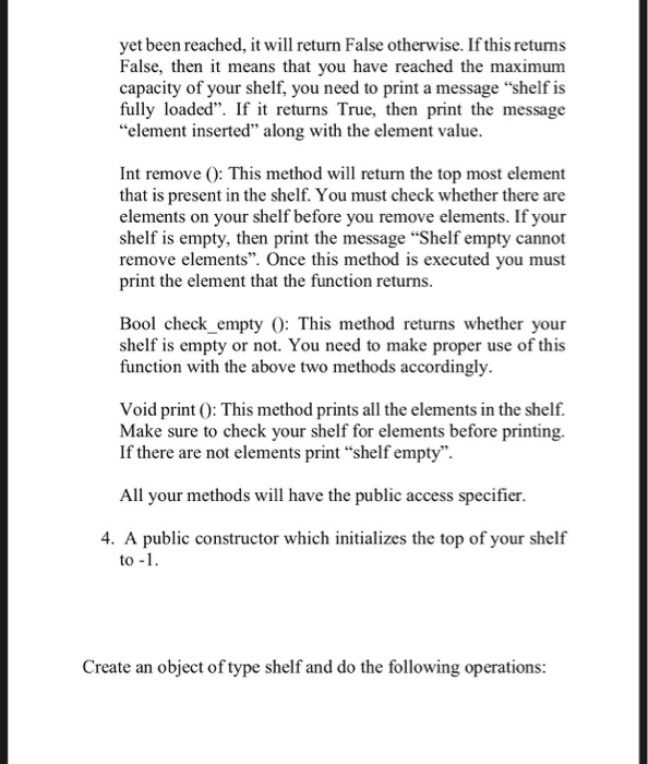 Solved Assignment 13(Part-2) Implement a shelf of numbers | Chegg.com