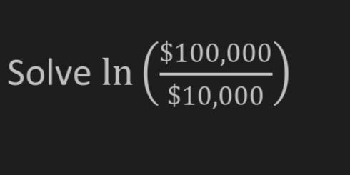 Solved Solve ln($10,000$100,000) | Chegg.com