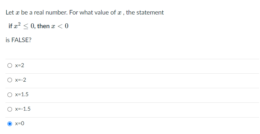 Solved Let x be a real number. For what value of x , the | Chegg.com